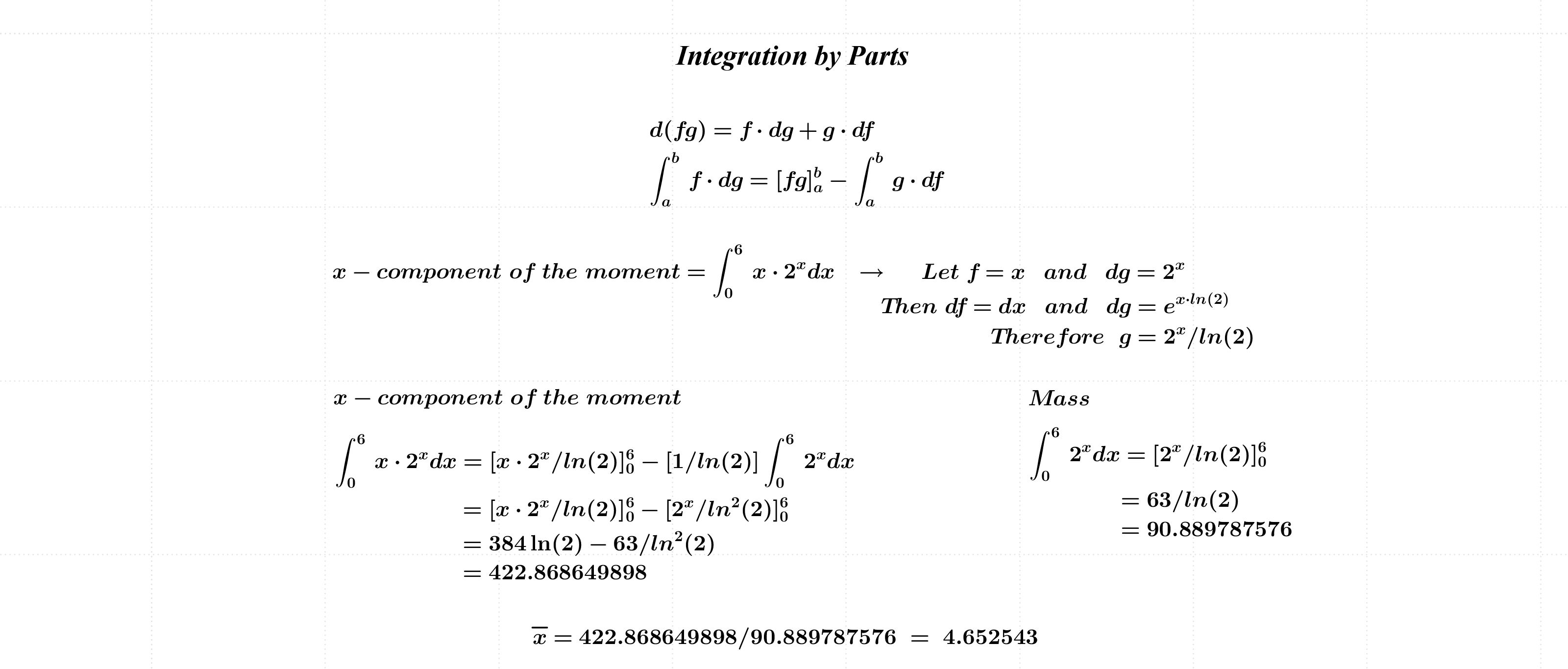 Centers of Mass | samuelson mathxp