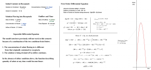 First Order Differential Equations | samuelson mathxp
